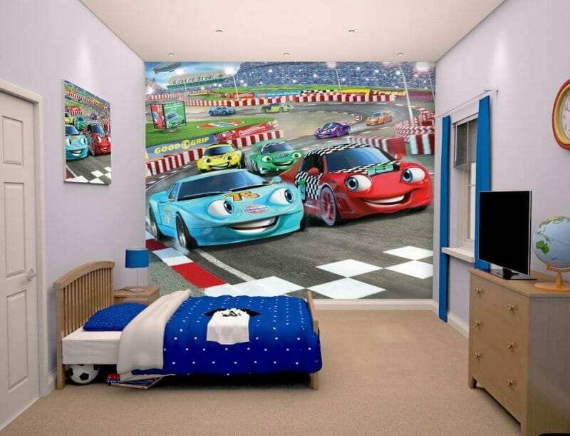 Walltastic Car Racers Kids Wall Mural | Bubs n Grubs