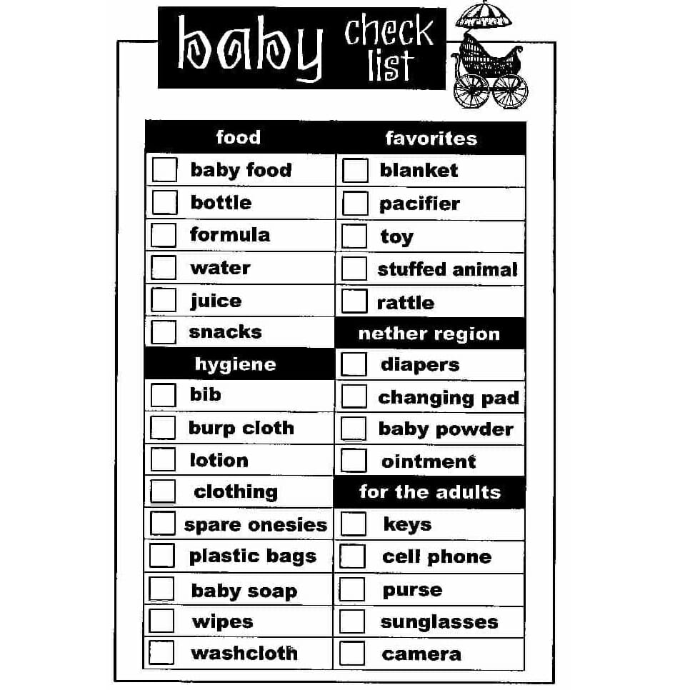 Baby Checklist | Bubs n Grubs Baby Store